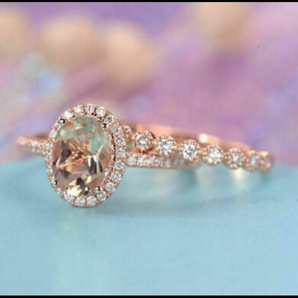 Jewelry | Gorgeous 2 Pieces Rose Gold Morganite Ri | Poshmark
